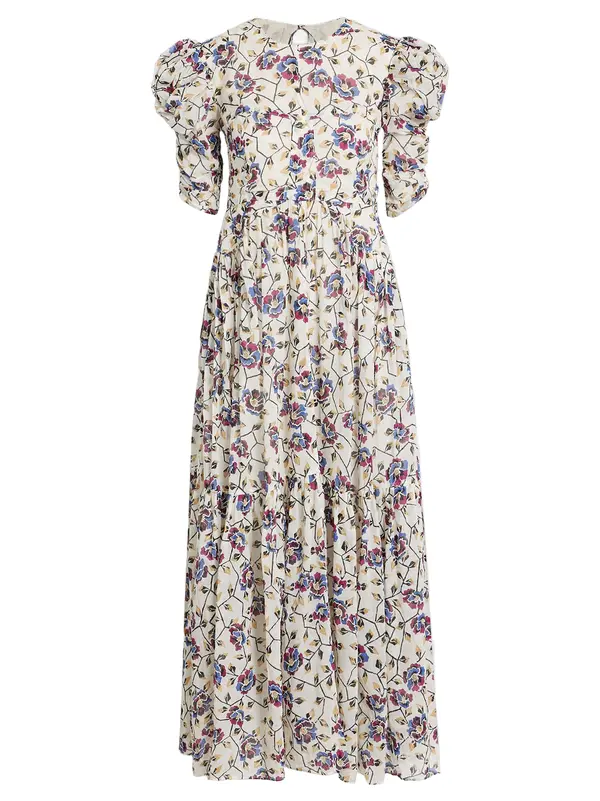MARANT ETOILE Sichelle Floral Midi Dress - Off-white