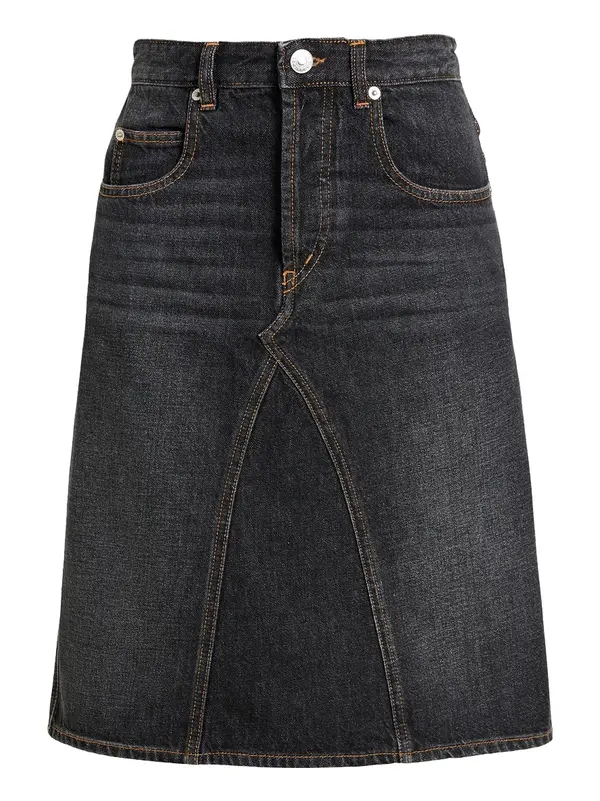 MARANT ETOILE Fiali Denim Skirt - Black