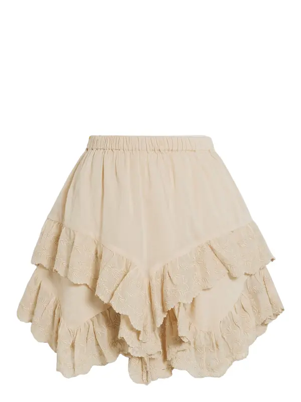 MARANT ETOILE Locadi Cotton-gauze Shorts - Ecru