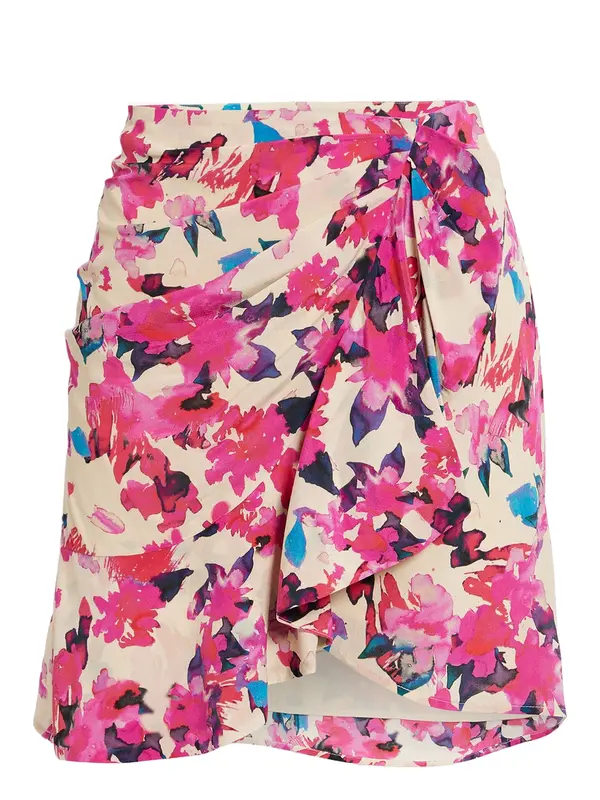 IRO PARIS Melissa Floral-print Mini Skirt - Fuchsia