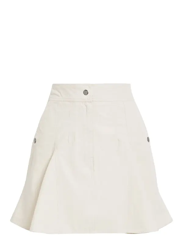 MARANT ETOILE Risha Pleated Cotton Mini Skirt - Ecru