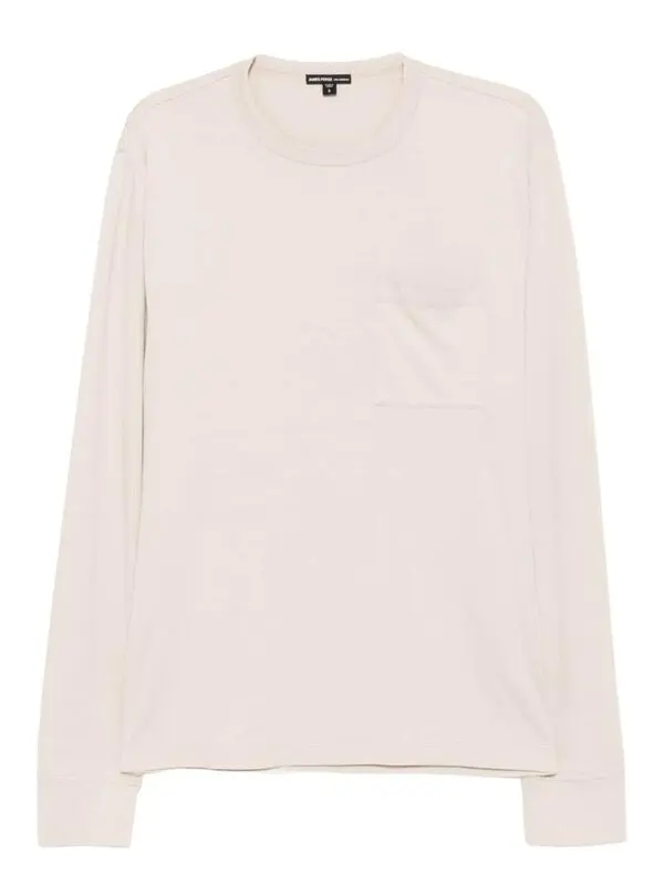 JAMES PERSE Long Sleeve Pocket T-shirt - Neutrals