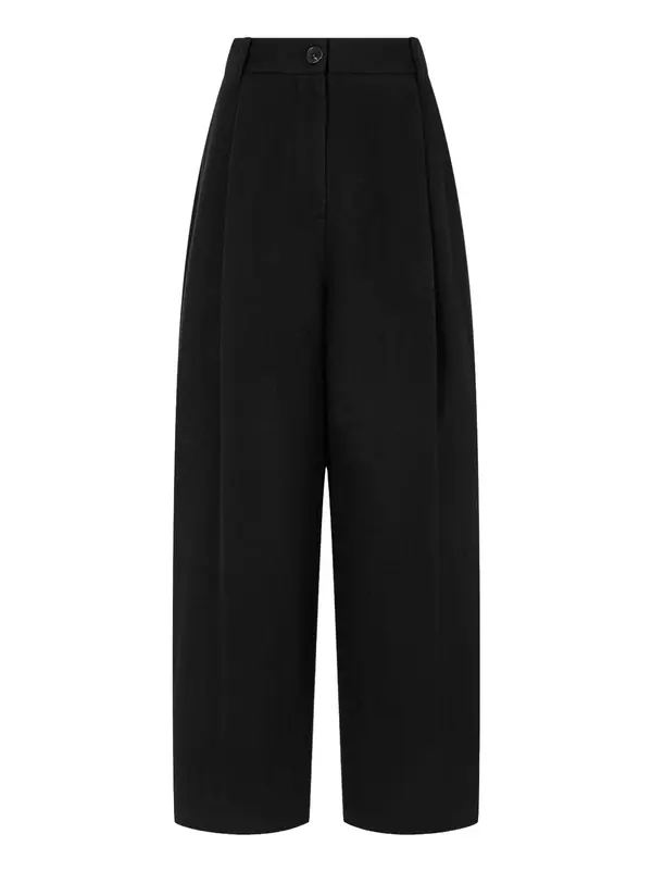 STUDIO TOMBOY Pintuck-detail Trousers - Black