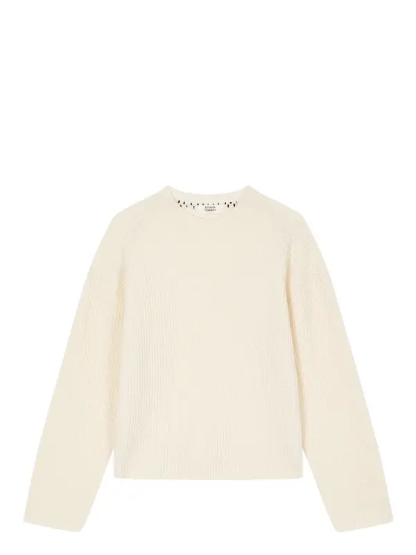 STUDIO TOMBOY Decorative Stitching Jumper - Neutrals