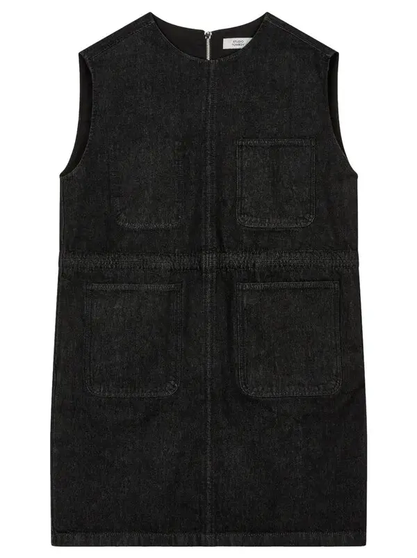 STUDIO TOMBOY Sleeveless Denim Dress - Black