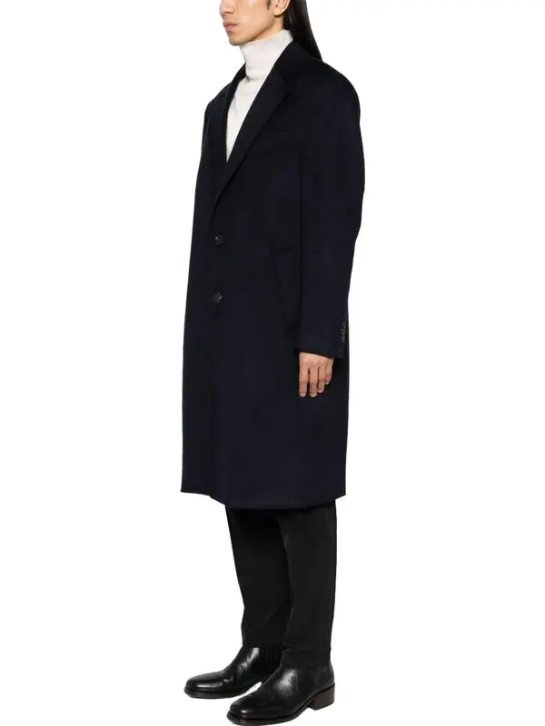 MAN ON THE BOON. Stitched Single-breasted Coat - Blue
