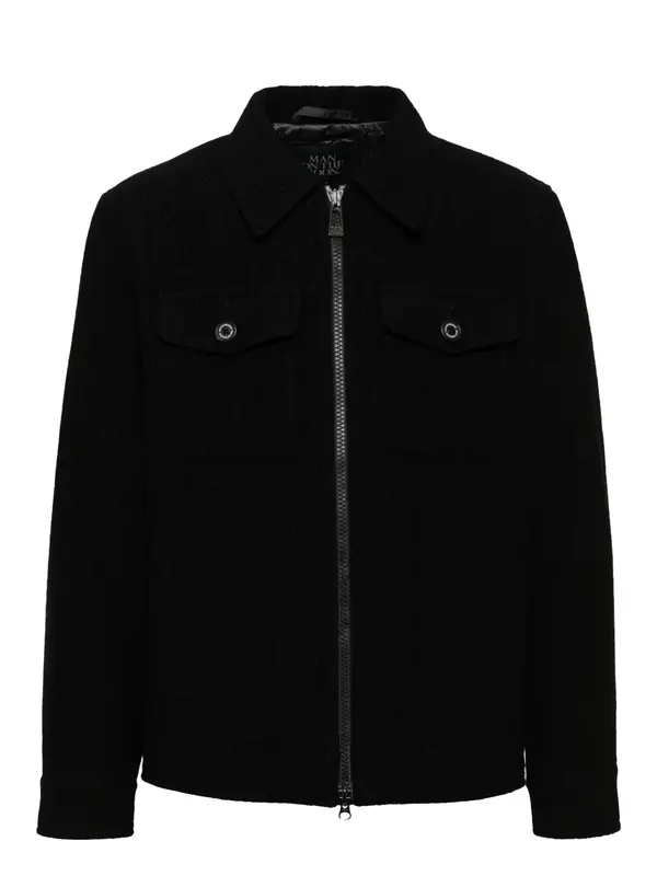 MAN ON THE BOON. On The Boon Textured Multi-pockets Jacket - Black