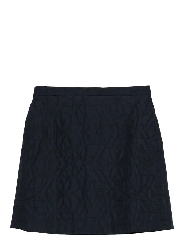 Maison Kitsuné Quilted Mini Skirt - Blue