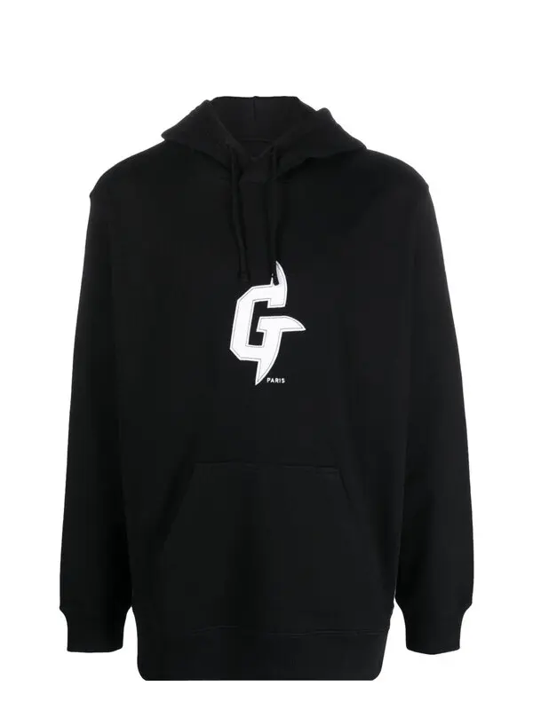 Givenchy Logo-patch Cotton Hoodie - Black