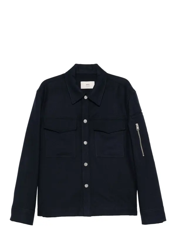 Ami Virgin Wool Shirt - Blue
