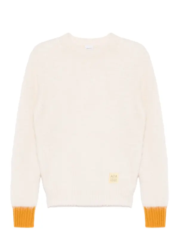 Aspesi Brushed-wool Crew-neck Jumper - Neutrals