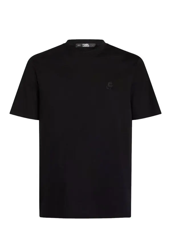 Karl Lagerfeld Kameo Logo-embroidered T-shirt - Black