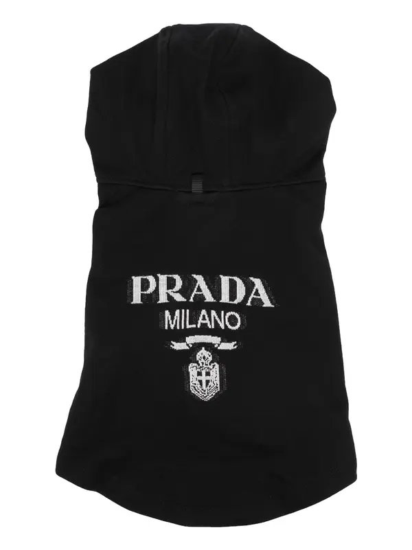 Prada Logo-knit Pet Coat - Black