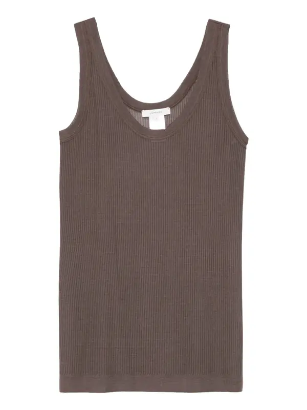 LEMAIRE Seamless Ribbed Tank Top - Brown