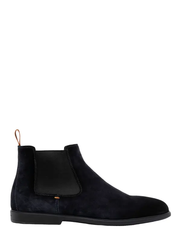 Santoni Suede Chelsea Boots - Blue
