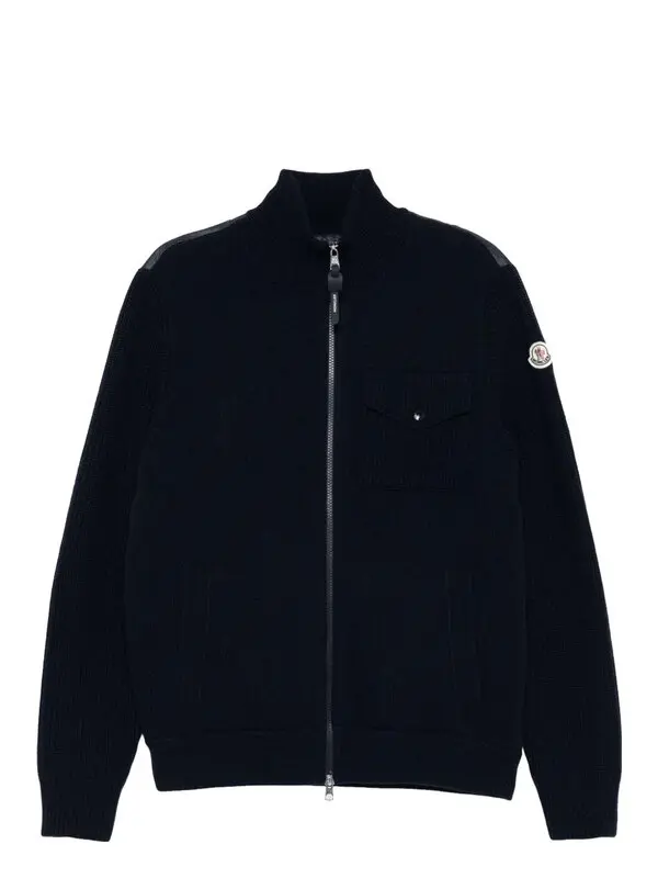 Moncler Zip-up Goose Down Cardigan - Blue