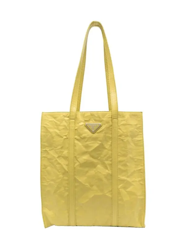 Prada Logo-plaque Tote Bag - Yellow