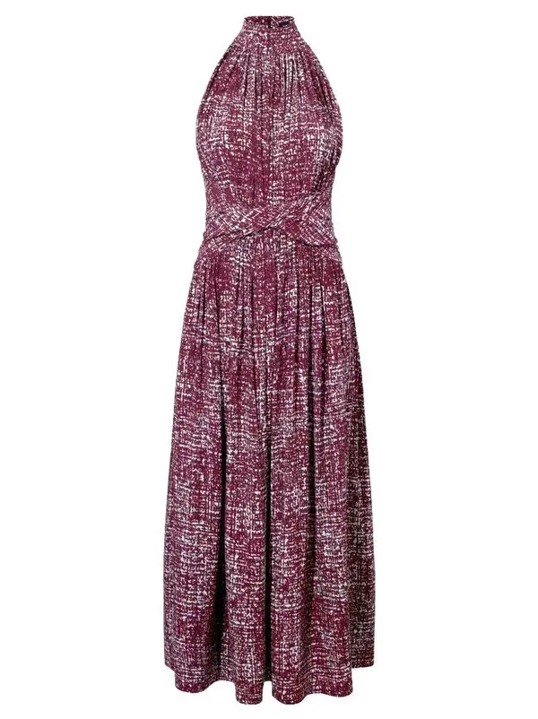 Proenza Schouler Lola Halterneck Dress - Red