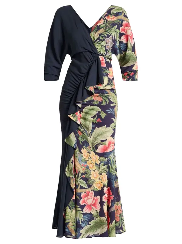 Etro Floral-print Dress - Blue