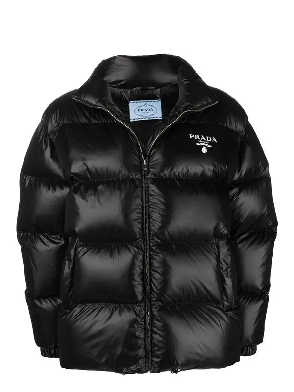 Prada Re-nylon Puffer Jacket - Black