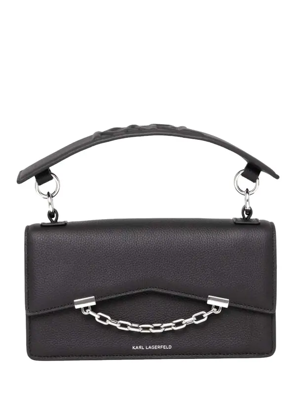 Karl Lagerfeld K/seven Grainy Leather Cross Body Bag - Black