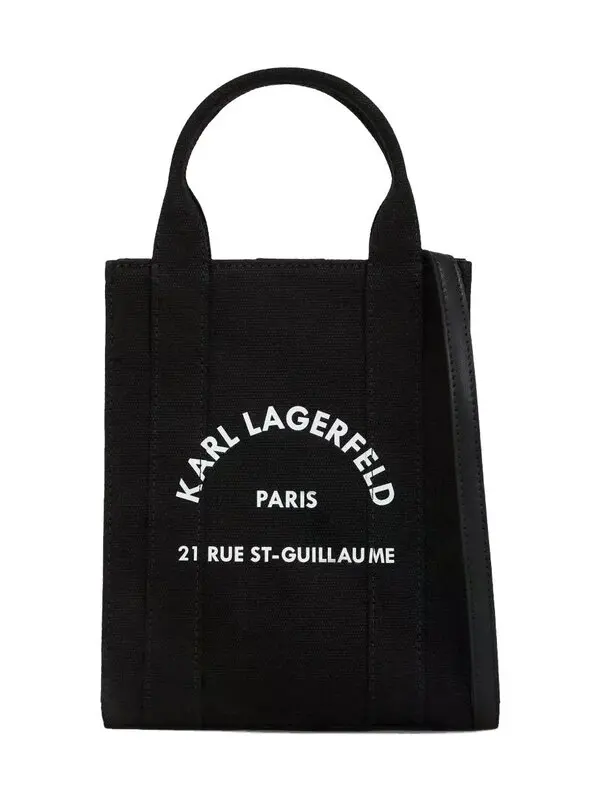 Karl Lagerfeld Small Rue St-guillaume Square Tote Bag - Black