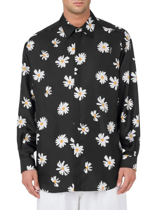 Moschino Floral-print Shirt - Black
