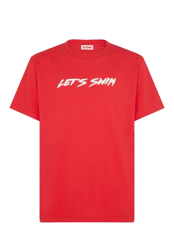 LET'S SWIM Logo-print T-shirt - Red