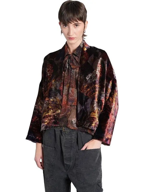 YAVI Casual Velvet Jacket - Multicolor