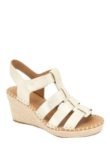 Gentle Souls By Kenneth Cole Capelin Espadrille Sandal - Ice Metallic Leather