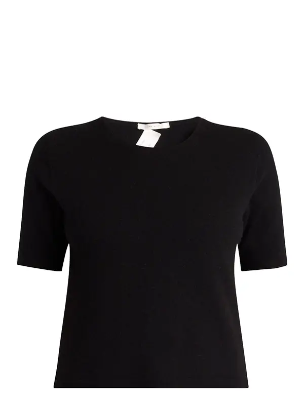THE ROW Ipar Short Sleeve Top - Black