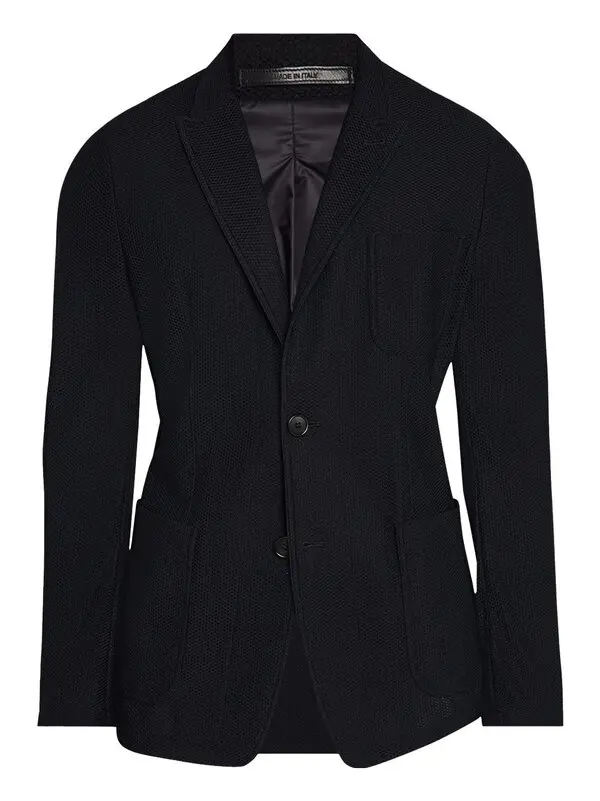 Giorgio Armani Rice Stitch Sport Coat - Black