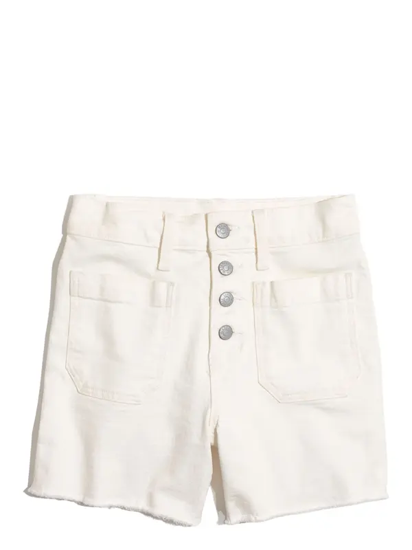 Madewell High-rise Denim Boyshorts - Tile White