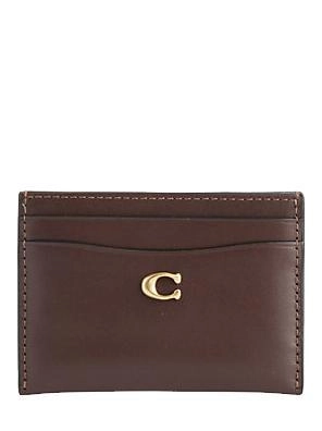 COACH Essentials Leather Card Case - B4/maple