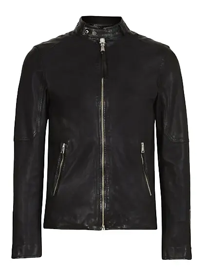 ALLSAINTS Cora Regular-fit Leather Jacket - Jet Black