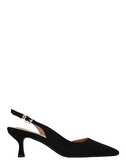 Kurt Geiger Aria Low 2 Slingback Suede Courts - Black