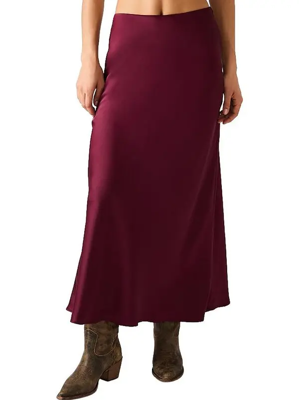 Steve Madden Jeannie Maxi Skirt - Wine
