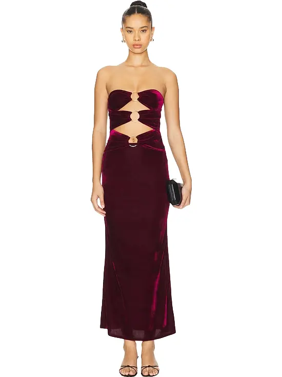 Superdown Luciana Maxi Dress - Wine