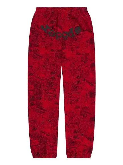 SP5DER Og Tree Camo Sweatpant - Red