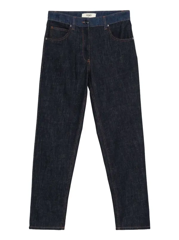 Fendi Two-tone Denim Jeans - Blue
