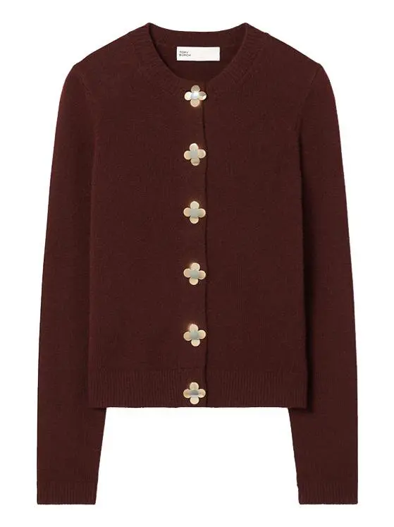 Tory Burch Cashmere Cardigan - Merlot