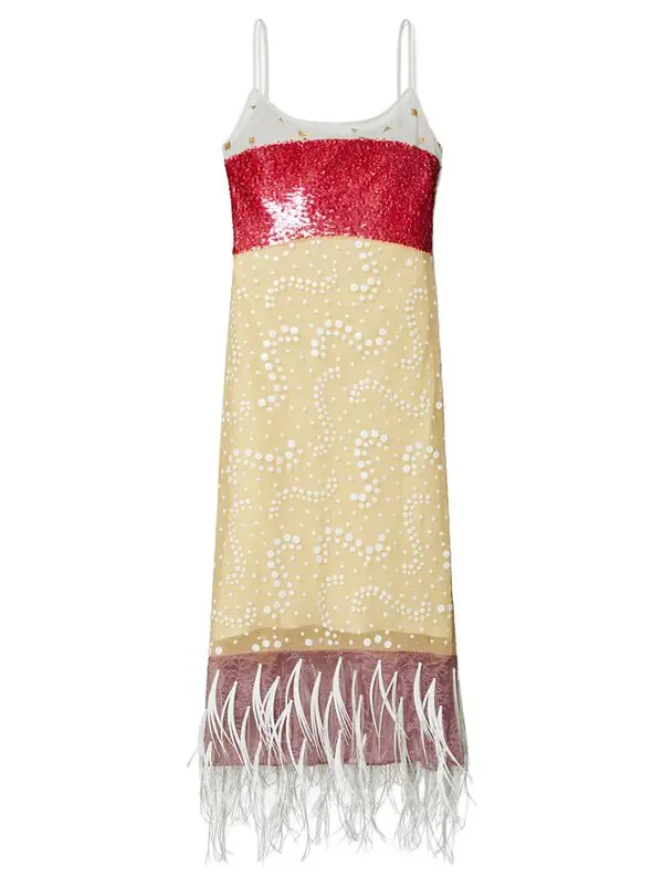 Tory Burch - Embroidered Slip Dress
