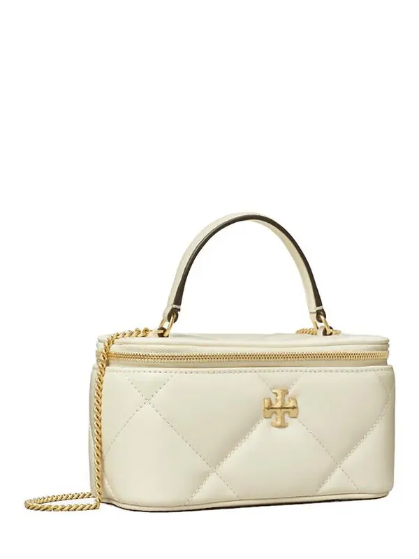 Tory Burch Kira Diamond Quilt Vanity Case - Warm White