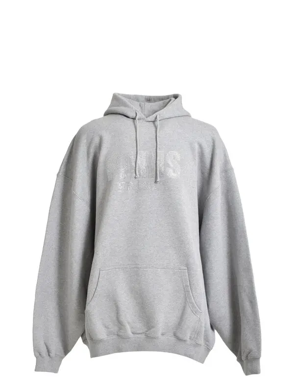 Vetements Stud-embellished Hoodie - Grey