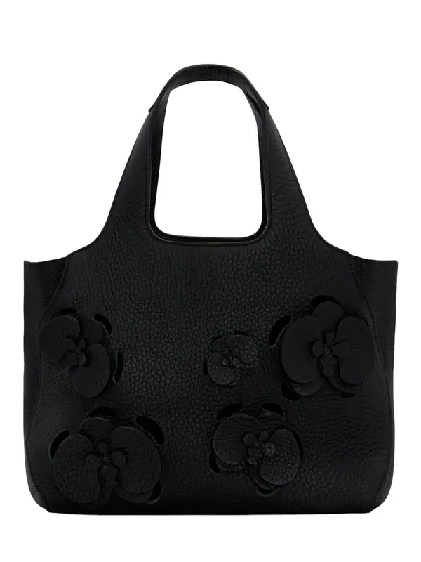 Oscar De La Renta Laser-cut Mini Tote - Black