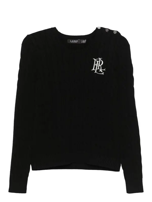 Ralph Lauren Montiva Cable Knit Sweater - Black