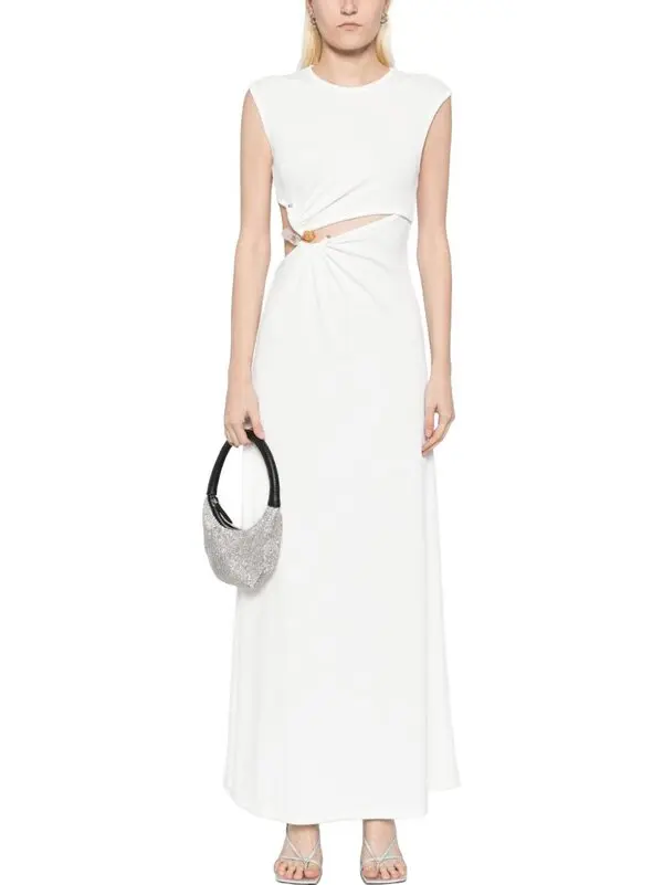 Christopher Esber Concave Stone Tank Maxi Dress - White