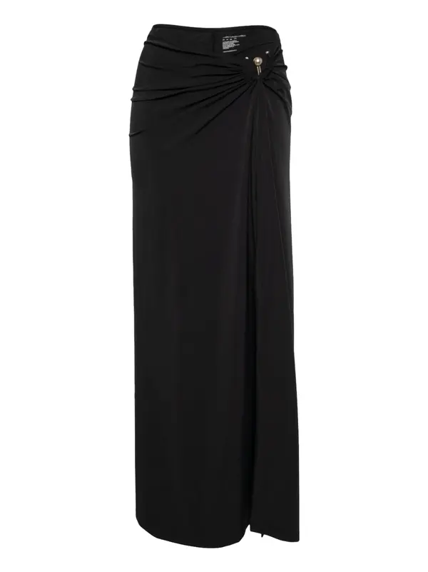 Christopher Esber Ruched Orbit Split Skirt - Black