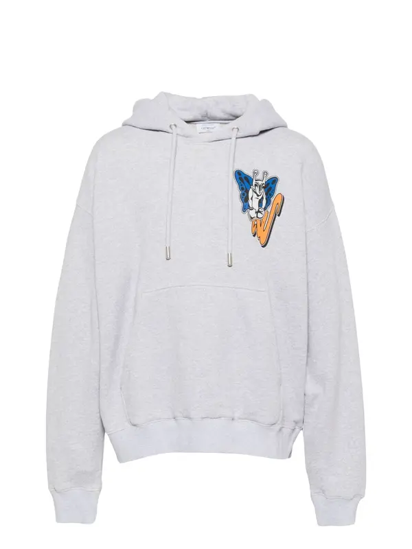 Off-White Graphic-print Hoodie - Grey