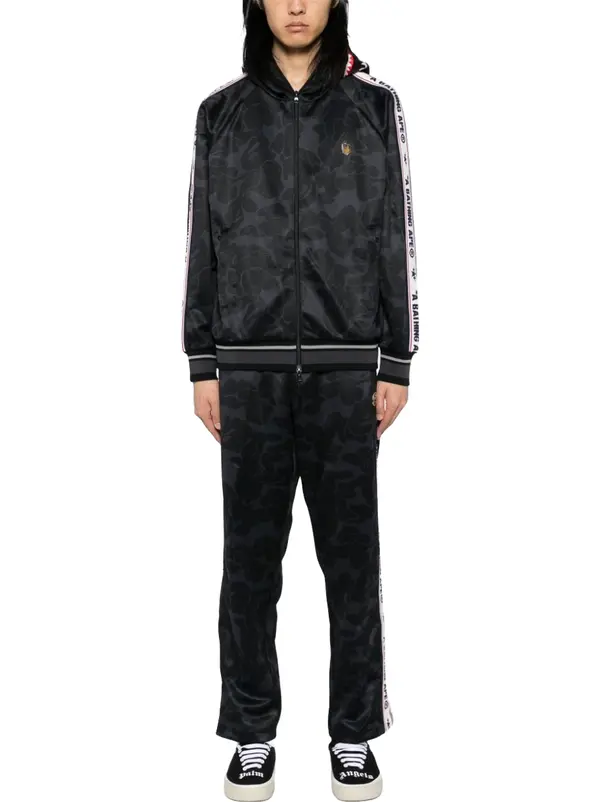 A BATHING APE Solid Camo One-point Track Pants - Black
